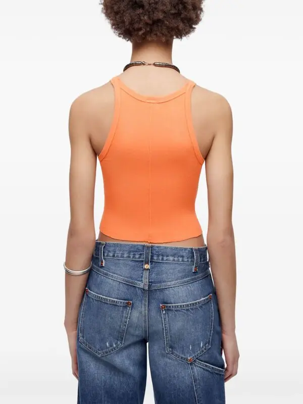 RE/DONE X Hanes Cropped Ribbed Tank Top