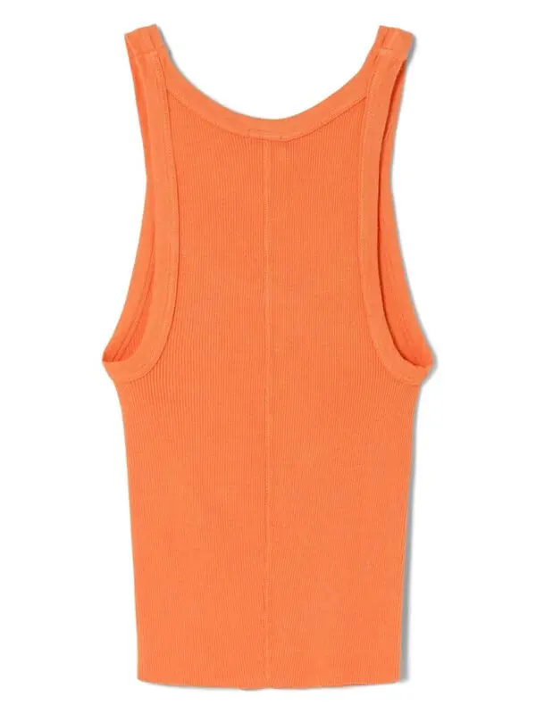 RE/DONE X Hanes Cropped Ribbed Tank Top