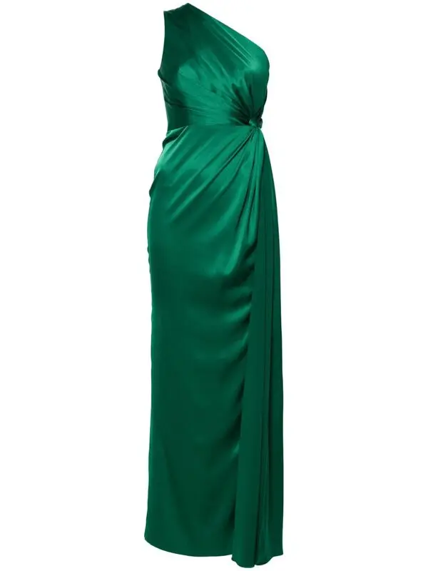Alex Perry One-shoulder Satin Dress