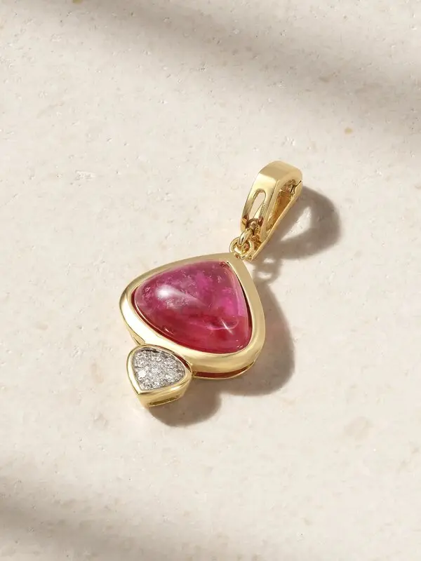 Marina B 18-karat Rubellite And Diamond Pendant - Gold