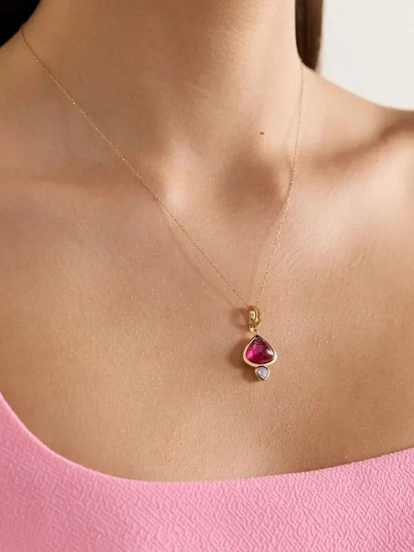 Marina B 18-karat Rubellite And Diamond Pendant