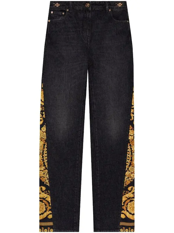 Versace Barocco Boyfriend Jeans - Black