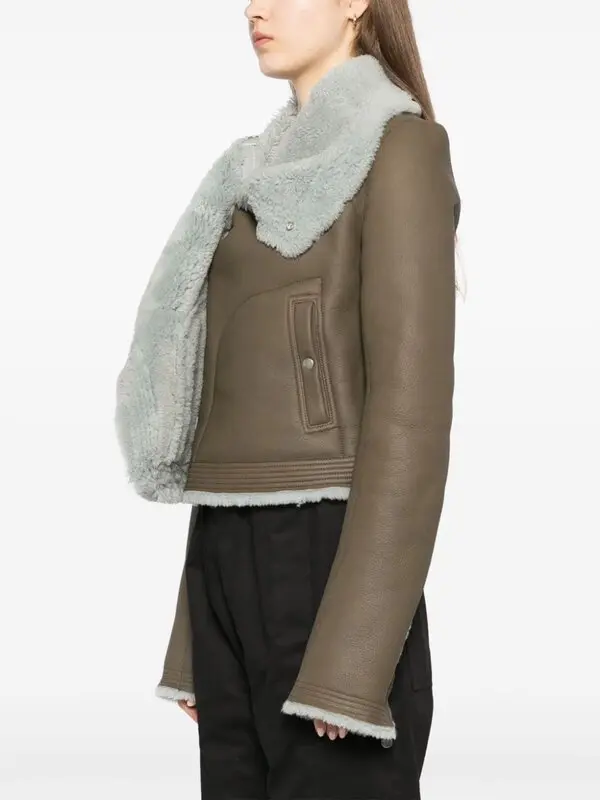 Rick Owens Shearling-lining Biker Jacket