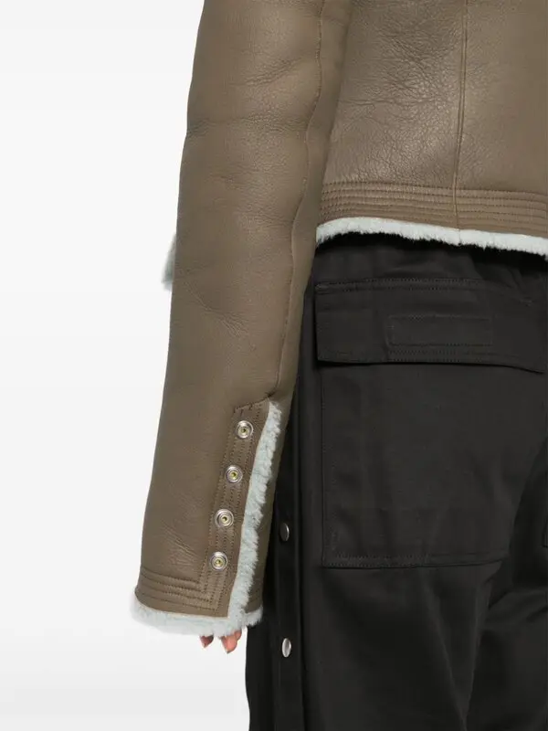 Rick Owens Shearling-lining Biker Jacket