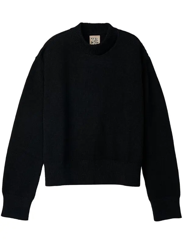 Camper Distressed Knit Sweater - Black