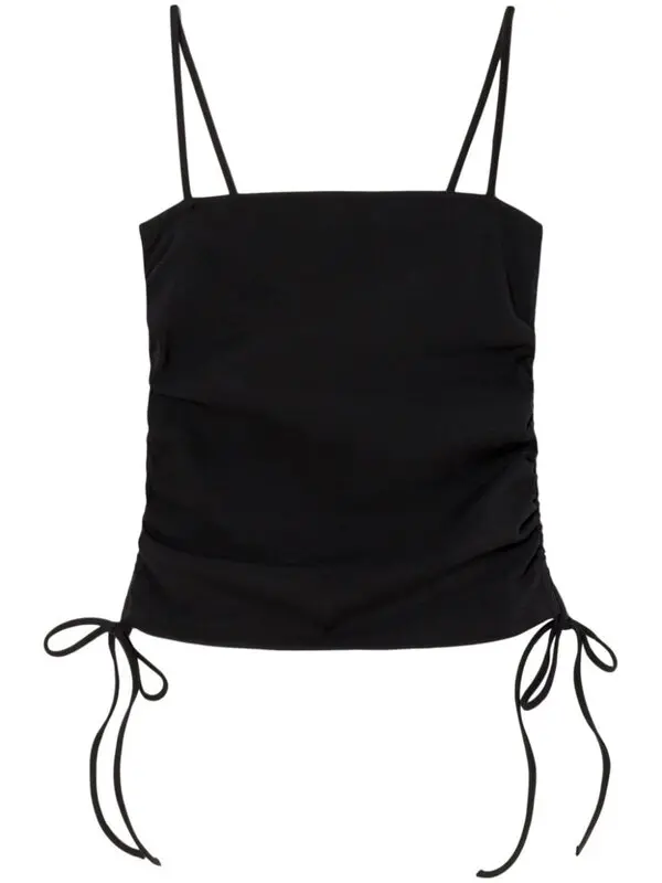 RE/DONE Scrunch Tube Tank Top - Black