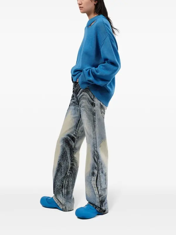 Camper Distressed Knit Sweater - Blue