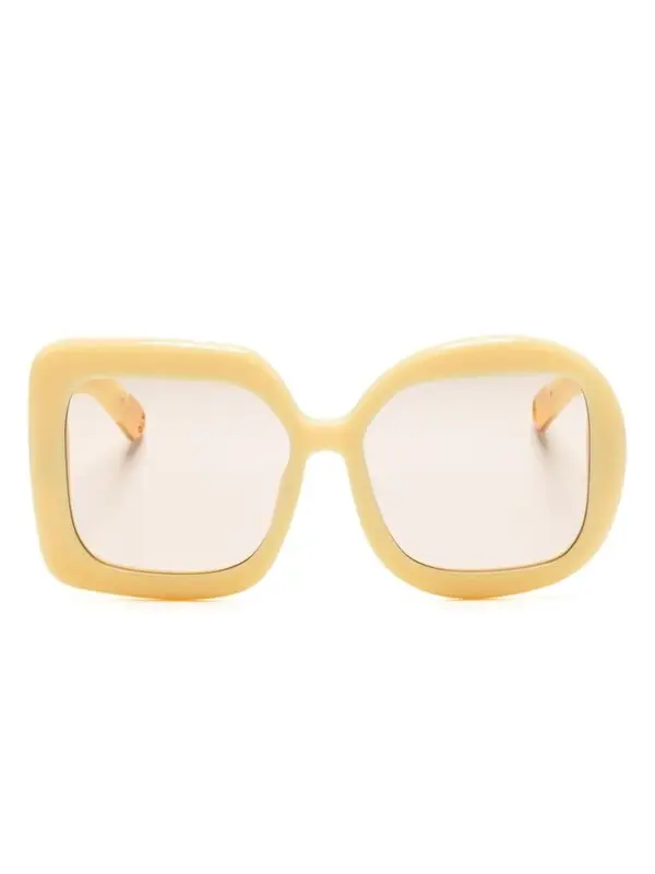 Jacquemus Les Carré Rond Sunglasses - Yellow