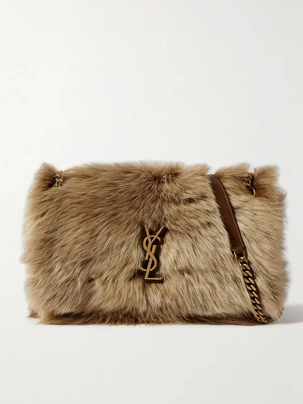 Saint Laurent Niki Shearling Shoulder Bag