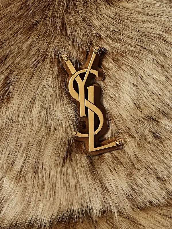 Saint Laurent Niki Shearling Shoulder Bag