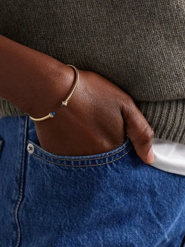 David Yurman Classic Cable Spira Cuff - Gold