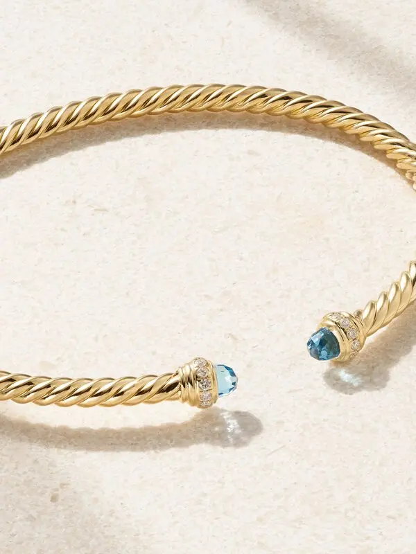 David Yurman Classic Cable Spira Cuff - Gold