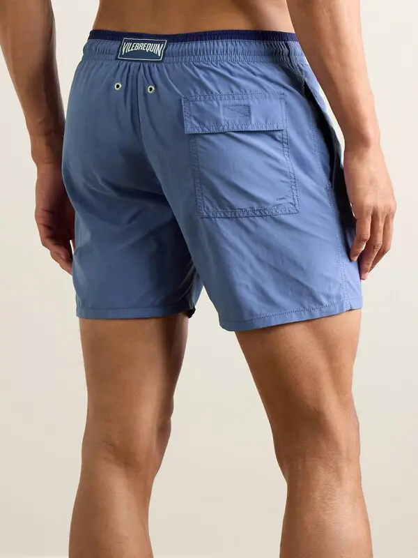 Vilebrequin Moka Straight-leg Mid-length Econyl® Swim Shorts - Blue