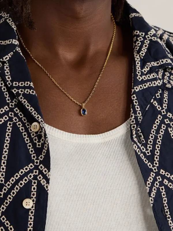 VILTIER Magnetic And Sapphire Pendant Necklace - Gold