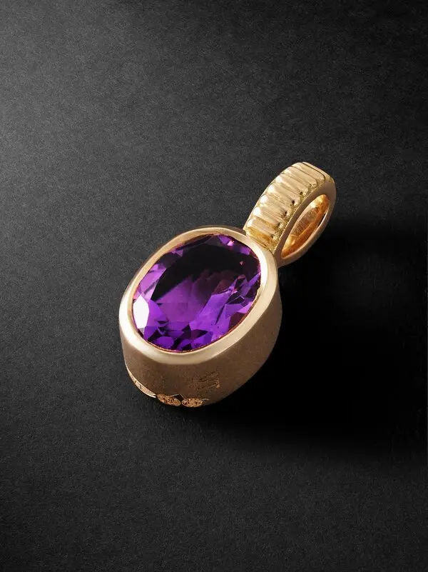 VILTIER Magnetic Amethyst Pendant - Gold