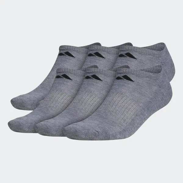 Adidas Athletic Cushioned No-show Socks 6 Pairs - Medium Grey Heather