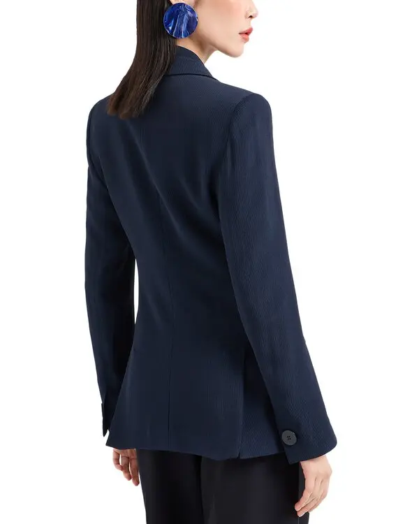 Emporio Armani Notched Lapel Blazer - Dark Navy