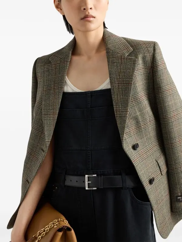 Prada Triangle-logo Denim Jumpsuit