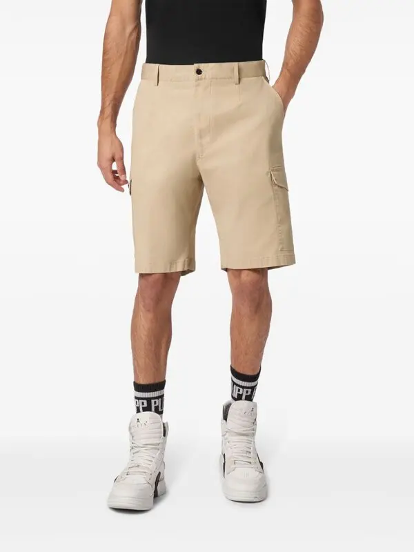 Philipp Plein Logo-plaque Cargo Shorts - Neutrals