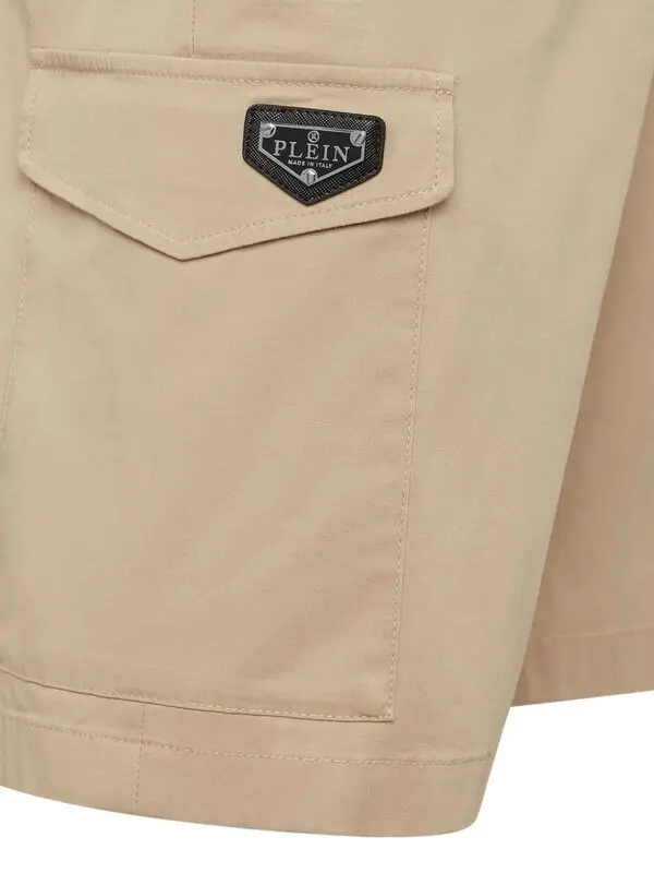 Philipp Plein Logo-plaque Cargo Shorts - Neutrals