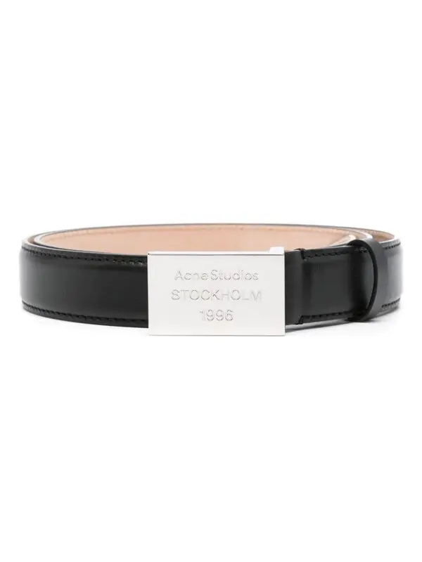 Acne Studios Logo-engraved Belt - Black
