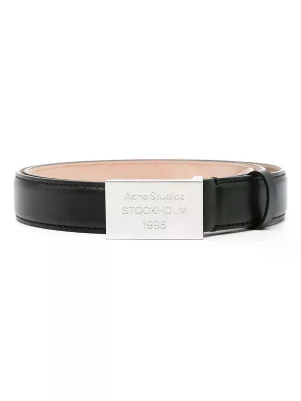 Acne Studios Logo-engraved Belt - Black