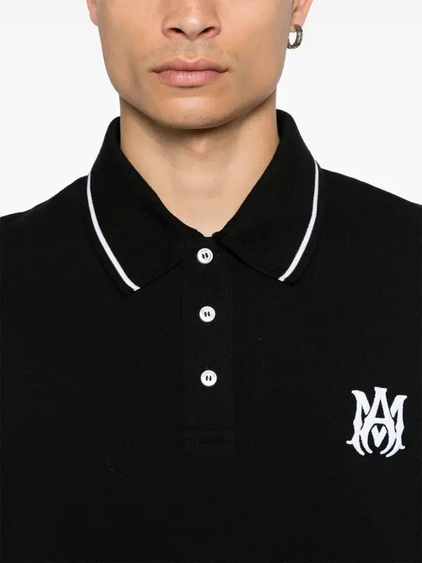 Amiri Ma Core Logo Polo Shirt - Black
