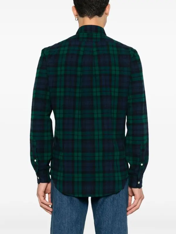 Polo Ralph Lauren Plaid Brushed Oxford Shirt - Blue