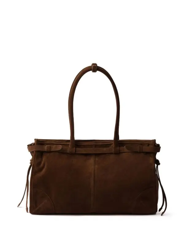Prada Large Bonnie Tote Bag - Brown