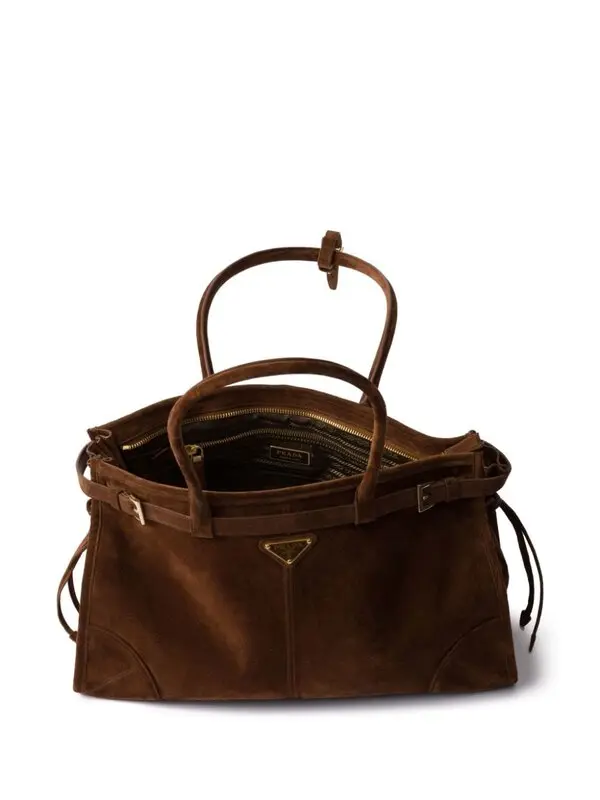 Prada Large Bonnie Tote Bag - Brown