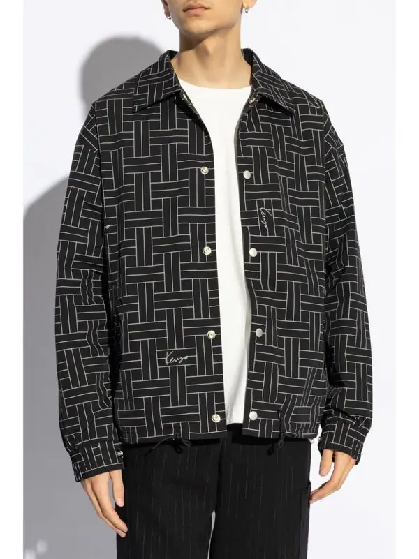 Kenzo Weave-print Windbreaker Jacket