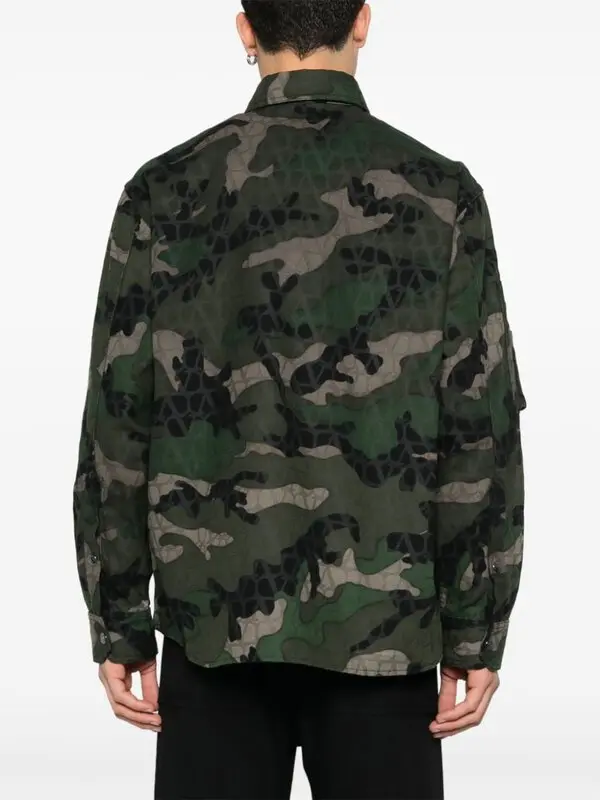 Valentino Garavani Camouflage-pattern Jacket - Green