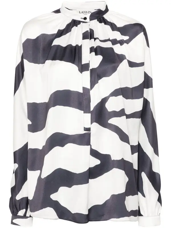 LANVIN Graphic-print Blouse - White
