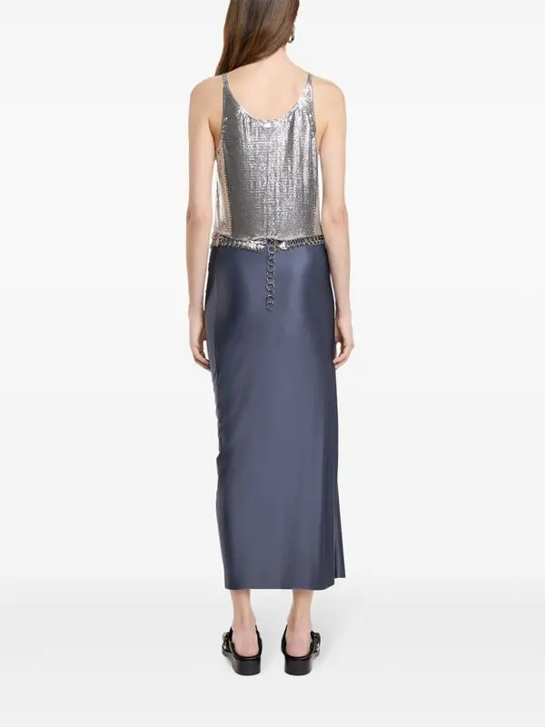 Rabanne Draped Detail Skirt - Blue