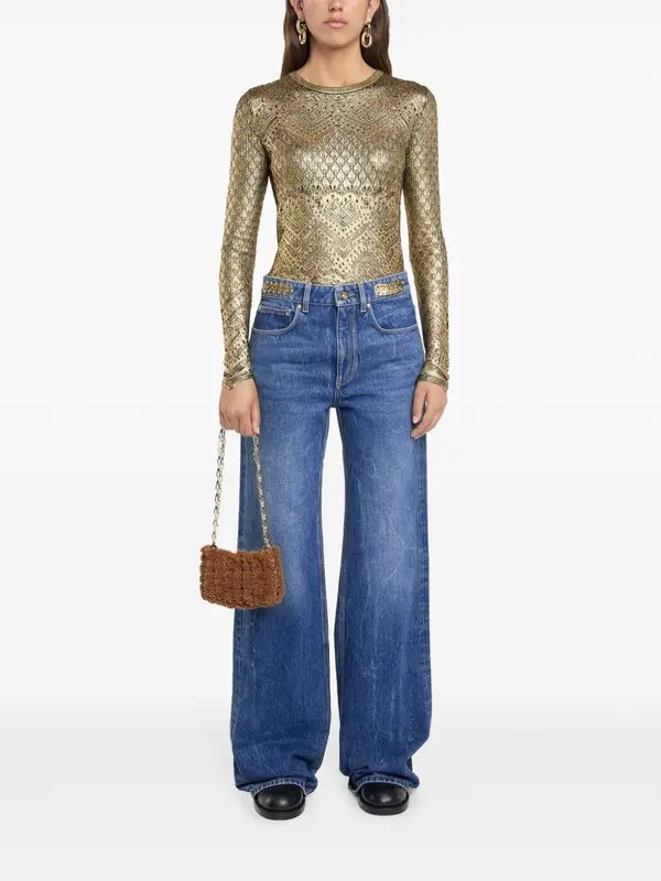 Rabanne Metallic Knit Top
