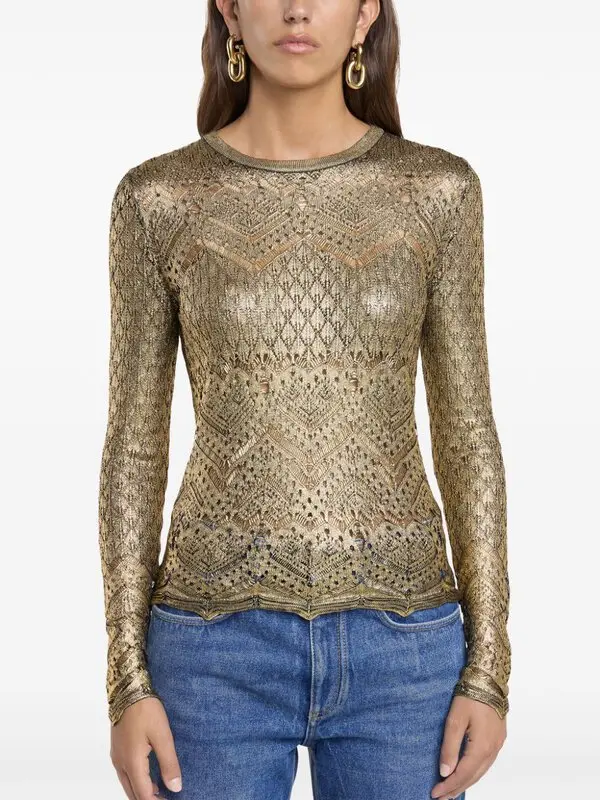 Rabanne Metallic Knit Top