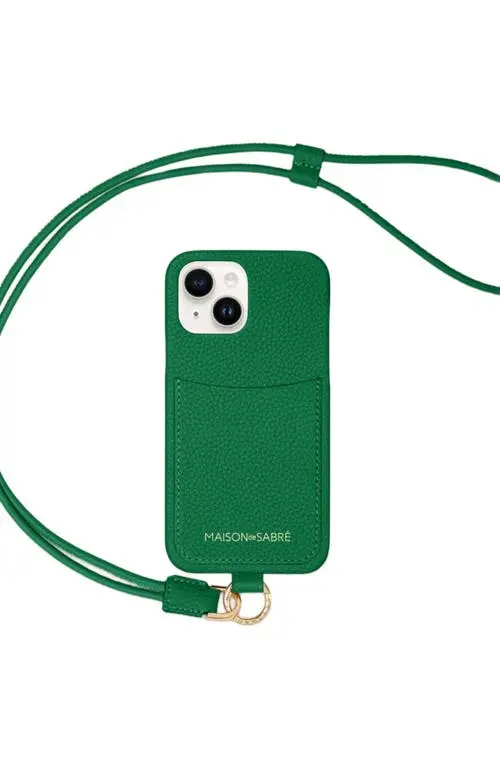 MAISON DE SABRE Sling Phone Case - Emerald Green