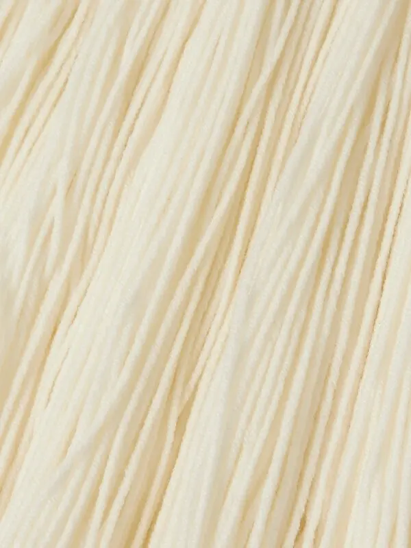 Alaïa Fringed Wool-blend Mini Skirt - White