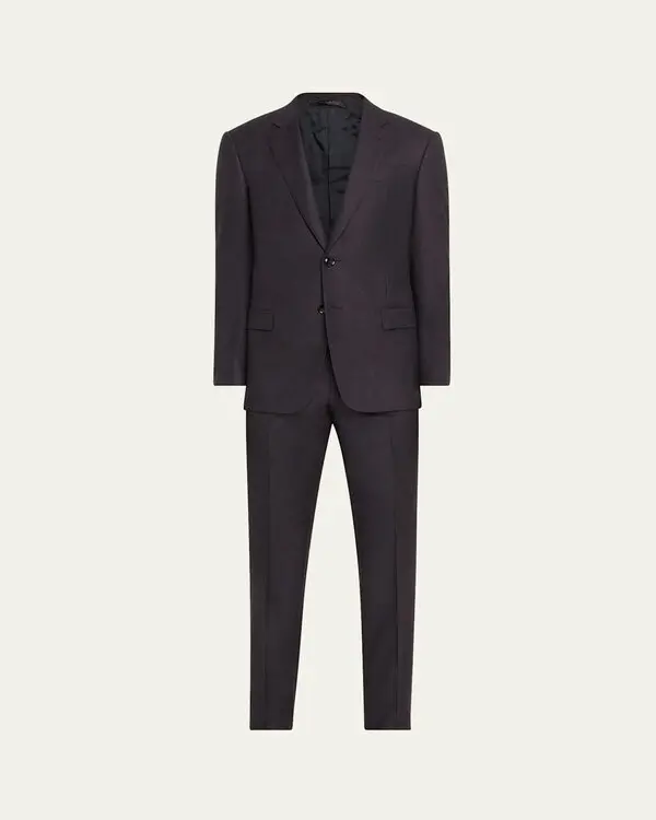 Giorgio Armani Micro-textured Wool Classic Fit Suit