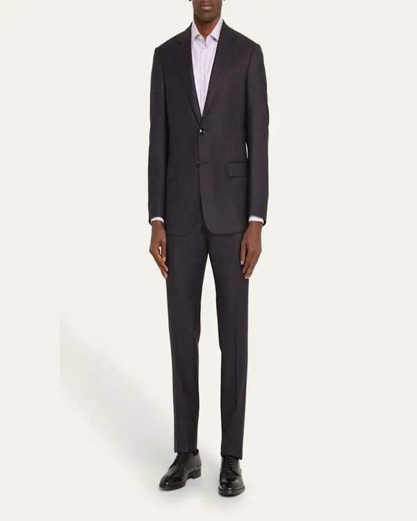 Giorgio Armani Micro-textured Wool Classic Fit Suit