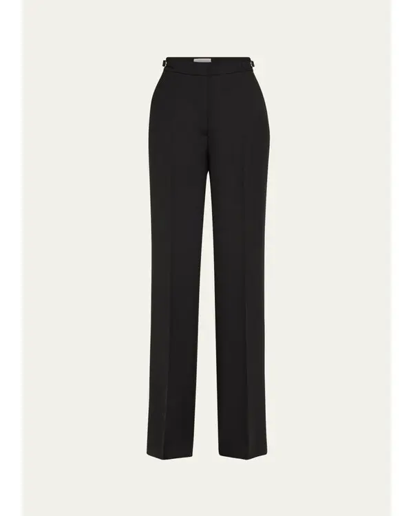 Gabriela Hearst Vesta Wide-leg Pants With Belted Detail - Black