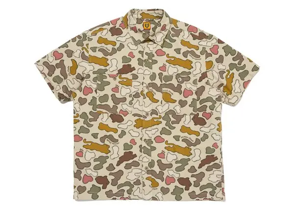 HUMAN MADE X Kaws Made Camo Shirt - Brown