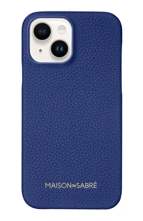 MAISON DE SABRE Leather Phone Case - Lapis Blue