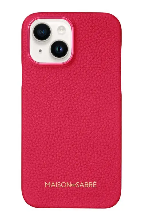 MAISON DE SABRE Leather Phone Case - Shibuya Fuchsia