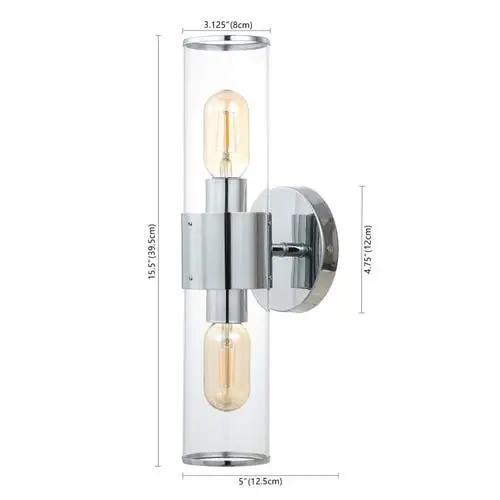 JONATHAN Y Quinn 2-light Mid-century Modern Iron/acrylic Led Sconce