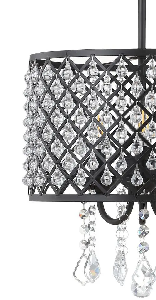 JONATHAN Y Gigi Metal/crystal Adjustable Led Drop Chandelier