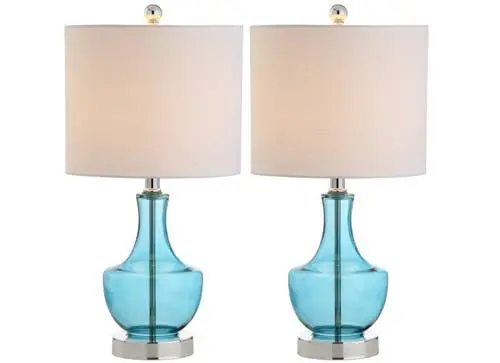JONATHAN Y Colette Mini Glass Led Table Lamp