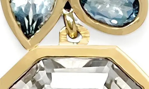 LESLIE PAIGE Quartz And Topaz Drop Earrings