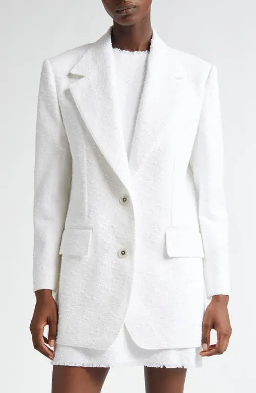 Dolce & Gabbana Single-breasted Raschel Tweed Blazer - Bianco Ottico