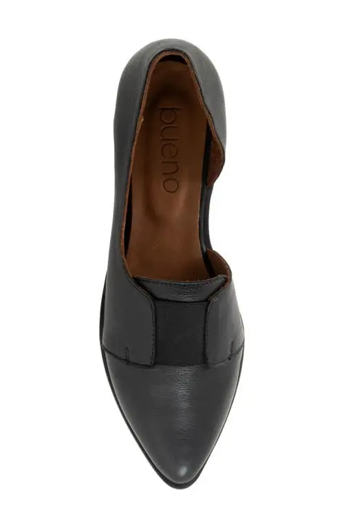 BUENO Brenda D'orsay Leather Flats - Black
